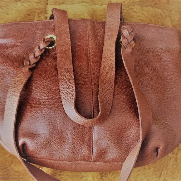 Saddle River | Bags | Saddle River Brown Leather Tote | Poshmark